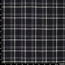 Linnen stof - geruit - middernachtblauw - 20535-600 - De Stoffenkraam ...