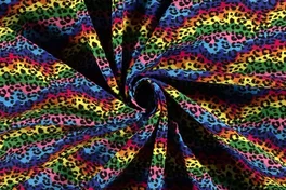 Texture stof - panter - multi/zwart - 20826-005 - De Stoffenkraam ...