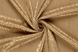 Satijn stof - panterprint - camel - 22041-053 - De Stoffenkraam > Bestel uw stoffen online.