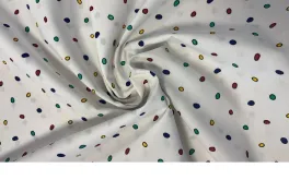 Katoen stof - stippen - wit - JT631 - De Stoffenkraam > Bestel uw stoffen online.