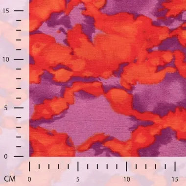 Viscose stof - crinkle - abstract - lila cyclaam - 2412-180 - De ...