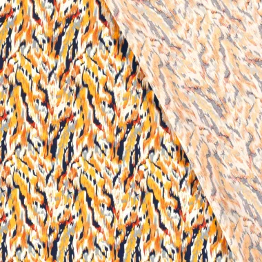 Viscose stof - abstract - oker - 21053-008 - De Stoffenkraam > Bestel ...