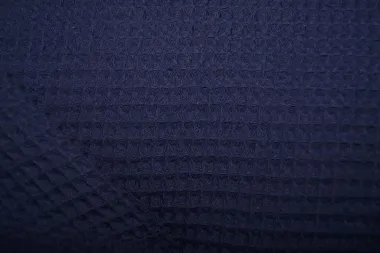 Wafelkatoen stof - Wafeldoek - donkerblauw - 0267-600 - De Stoffenkraam ...