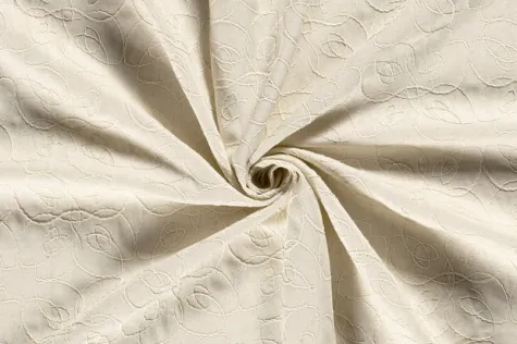 Linnen stof - viscosemix - broderie abstract -beige - 21143-151 - De Stoffenkraam > Bestel uw ...