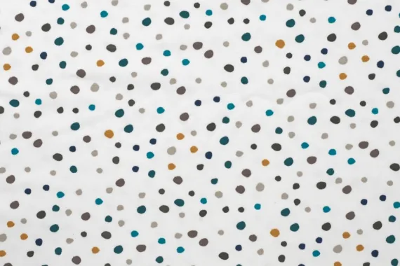 Tricot stof - doodle dots - offwhite - K10215-510 - De Stoffenkraam ...