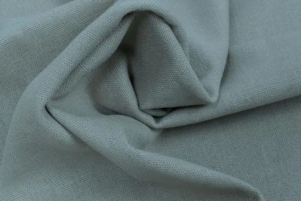 Linnen stof - recycled woven mixed linnen - blauw - 0823-630 - De ...