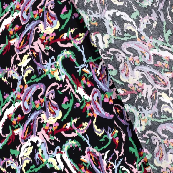 Viscose stof - abstract - zwart - 20156-069 - De Stoffenkraam > Bestel ...