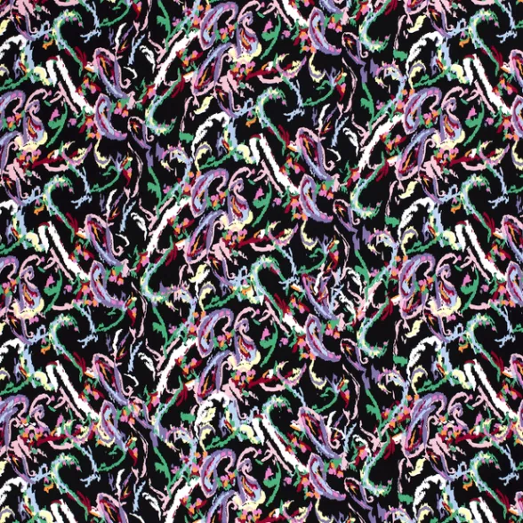 Viscose stof - abstract - zwart - 20156-069 - De Stoffenkraam > Bestel ...