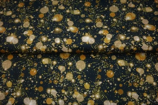 Kerst katoen stof - cirkels - donkergroen - 22103 - De Stoffenkraam ...