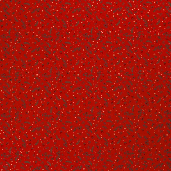 Kerst katoen stof - kersttak - rood - 20716-015 - De Stoffenkraam ...