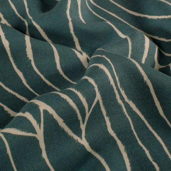 Viscose stof - twill - fantasie - azuurblauw - 24084-007 - De ...