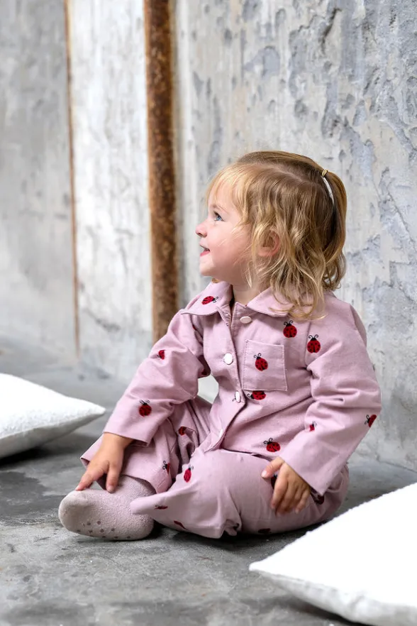 Flanel stof - lieveheersbeestjes - roze - 26/24326-011 - De ...