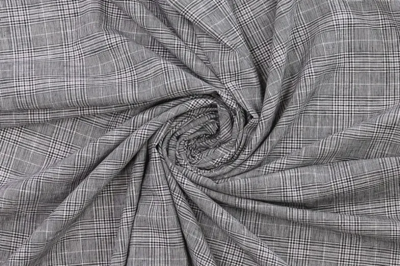 Linnen stof - katoen geruit - zwart/wit - 331006-71 - De Stoffenkraam ...