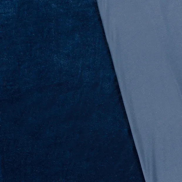 Tricot stof - fluweel rekbaar - indigo - 3348-106 - De Stoffenkraam ...