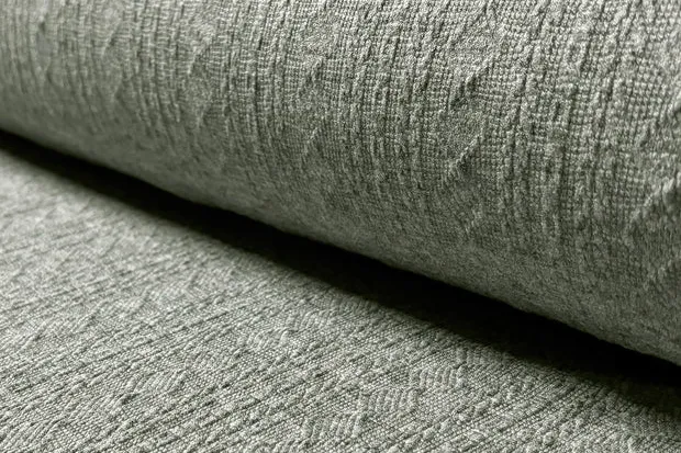 Gebreide stof - melange - kakigroen - 22090-027 - De Stoffenkraam ...